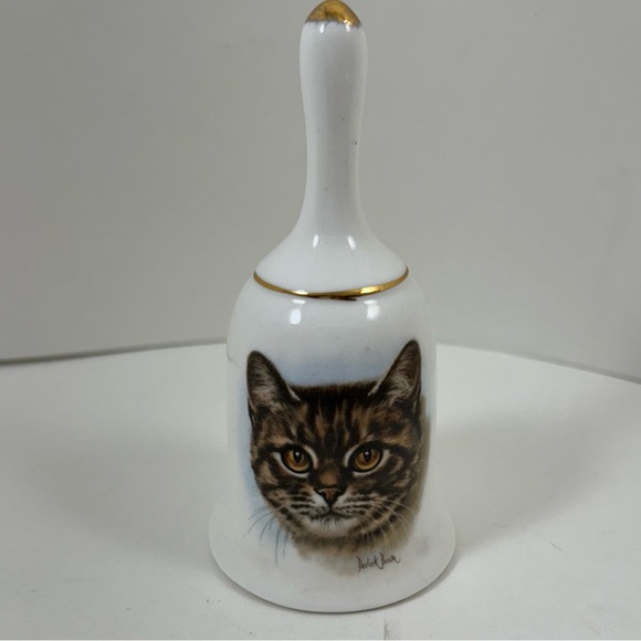 Enesco | Other | Vintage Collectible Brown Tabby Cat Bell | Poshmark